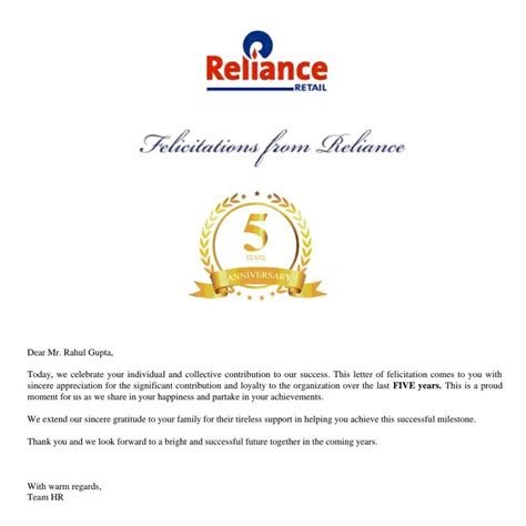 Rahul Gupta On Linkedin Successfully Completed 5year In Reliance