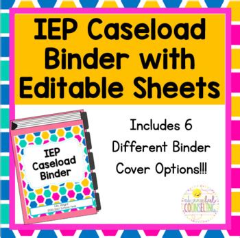 Editable Iep Caseload Binder By Cheerful Counseling Tpt