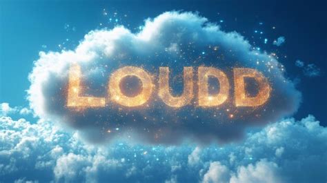 Cloudy Word Art In The Sky Premium Ai Generated Image
