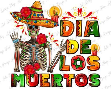 Dia De Los Muertos Png Diseño Sublimación Diseño Día De Etsy México