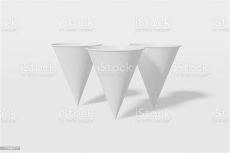 흰색 배경에 모양의 세 개의 흰색 종이 모형 컵 의 집합입니다 3d 렌더링 0명에 대한 스톡 사진 및 기타 이미지 0명 갈색 공란 Istock