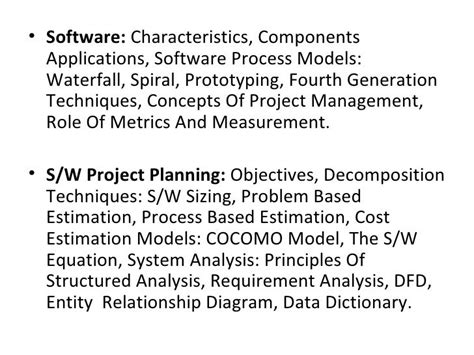 Software Engineering Syllabus