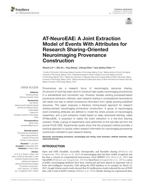 PDF AT NeuroEAE A Joint Extraction Model Of Events With Attributes For Research Sharing