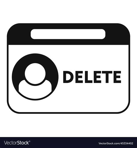 Web User Delete Icon Simple Online Service Vector Image