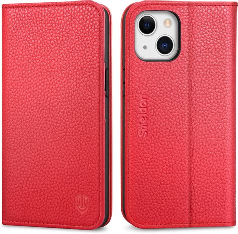 Jp Shieldon Iphone13 対応 ケース 手帳型 Iphone 13 対応 ケース 本革レザー 衝撃吸収