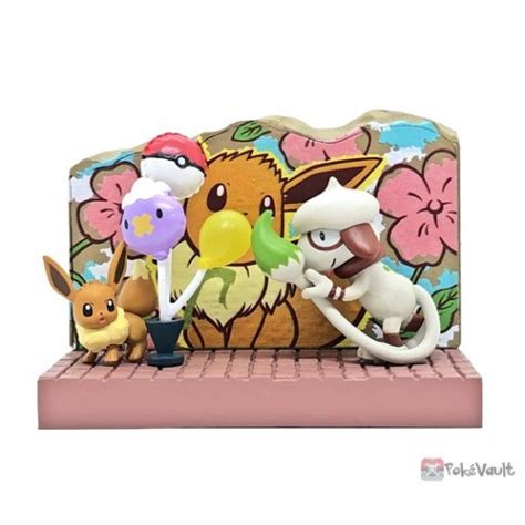 Pokemon 2022 Eevee Smeargle Re Ment Pokemon Town 2 Festival Street Corner Figure