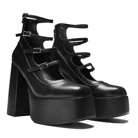 Black Platform Heels For Women Chunky Buy High Heels Here At Koi Koi Footwear