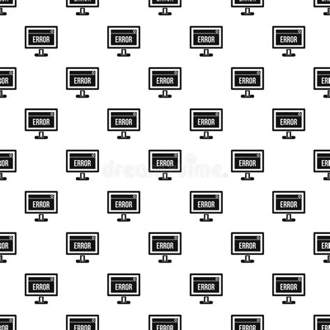 Monitor Error Pattern Simple Style Stock Vector Illustration Of