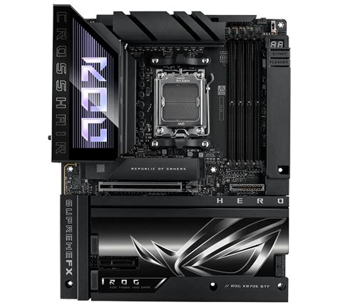 Asus Rog Crosshair X870e Hero Btf Motherboard With Backside Connectivity