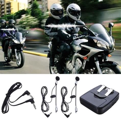 HF23343 Talkie walkie Lot de 2 Intercom Moto Avant et Arrière