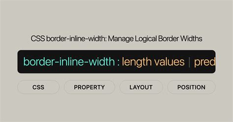CSS Border Inline Width Manage Logical Border Widths