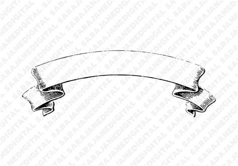 Scroll Ribbon Banner Drawing