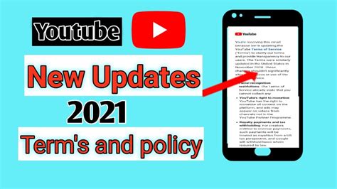 Youtube Terms And Conditions 2021 New Updates Youtube 2021 New