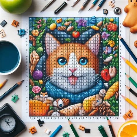 Picross Puzzle A Puzzle Where You Must Fillin A Grid Based On Stock