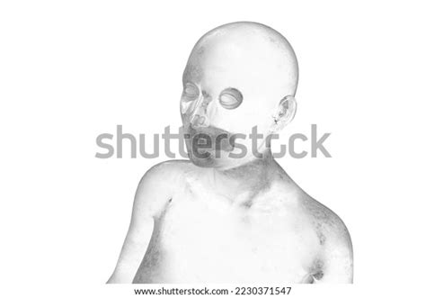Three Dimensional Model Portrait Transparent Naked Stock Illustration
