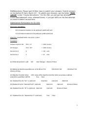 HW Questions Docx HW Questions Please Wait Till Mon Class To Submit Your Answers Submit