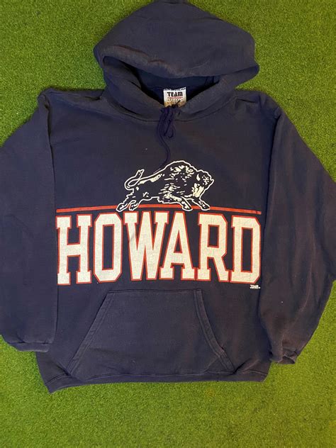 90s Howard Bison Double Sided Vintage Hbcu Hoodie Medium