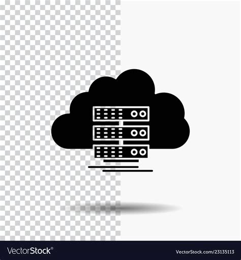 Cloud Storage Computing Data Flow Glyph Icon Vector Image