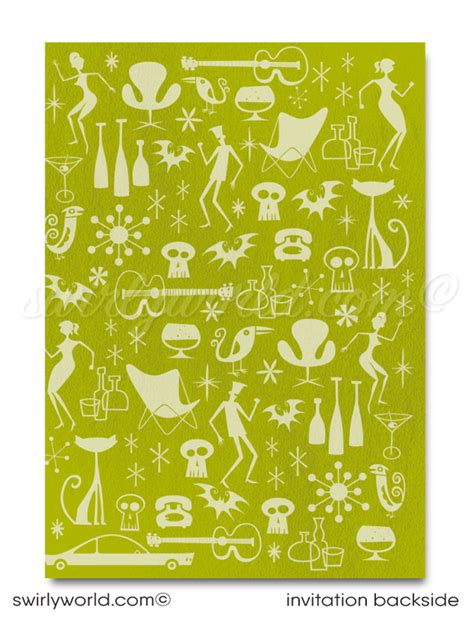 Halloween Party Invitations Swirly World Design