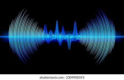 Blue Color Sound Wave Digital Background Stock Vector Royalty Free Shutterstock