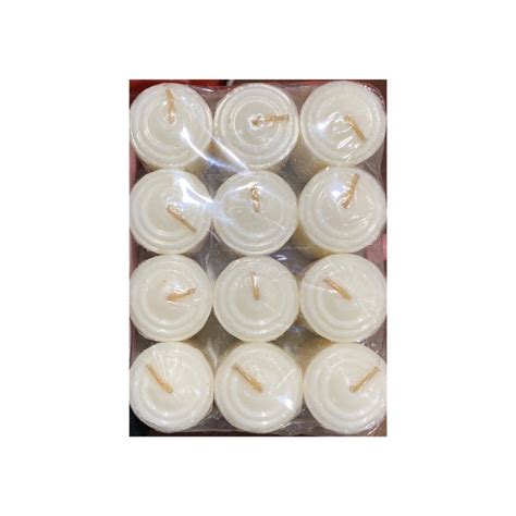 Jual Lilin Putih Tealight Candle Isi 12 Lilin Pendek Tahan Lama