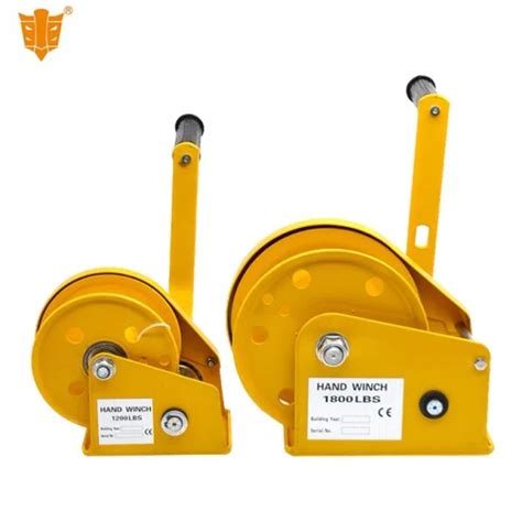 Boat Brake Winch Two Way Self Locking Hand Winch 1800lbs 1200lbs Wire Rope And Trailer