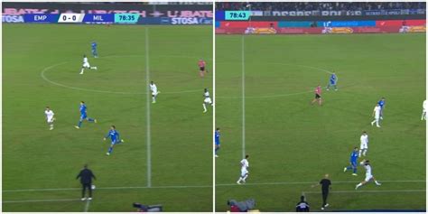 Il Gol Di Rebic In Empoli Milan Nato Da Una Rimessa Laterale Irregolare