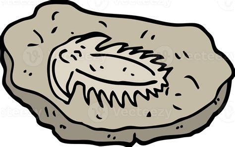 Hand Drawn Doodle Style Cartoon Ancient Fossil 43491692 PNG