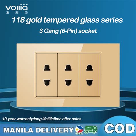 Vollia Outlet Socket For Wall Modern Wall Socket Outlet Tempered Glass