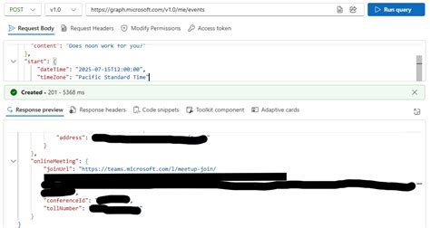 Unable To Schedule Meeting On Microsoft Teams Using Microsoft Graph Api Microsoft Qanda