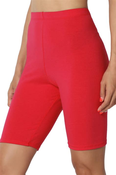 Themogan Womens S~3x Mid Thigh Stretch Cotton Active Bermuda Under Short Leggingsth