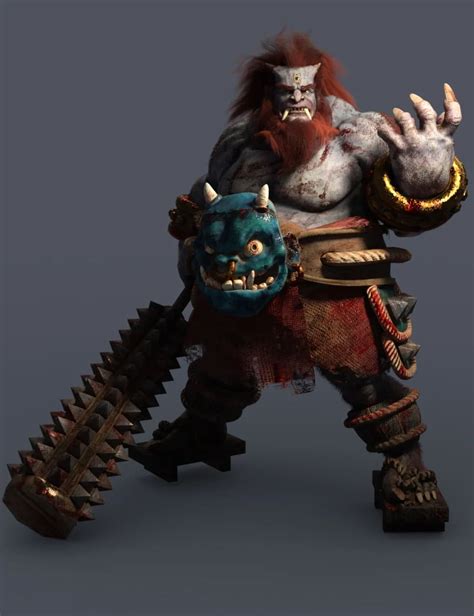 恶魔战士装备创世纪8号男 Oni Warrior Outfit For Genesis 8 Male Genesis 81男性