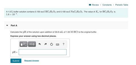 solved review constants periodic table a 1 0 l buffer