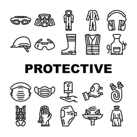 Personal Protective Equipment Icons Vectors And Illustrations For Free