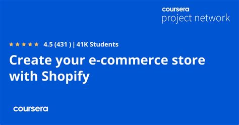 create your e commerce store with shopify training project coursera