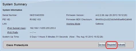 Protectlink Web Registration And Activation On The Rv016 And Rv082 Vpn
