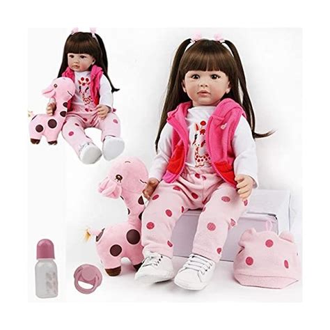 ZIYIUI Poupée Reborn bébé cm Pouces Realiste Doux Vinyle de Si