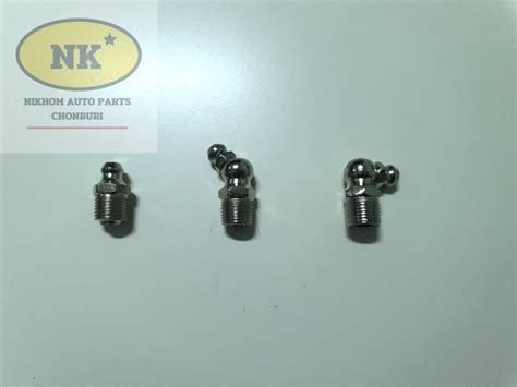 หัวอัดจารบี เบอร์ 10 ขนาดเกลียว 1หุน 1 8 แบบ ตรง งอ 45 งอ 90 บรรจุถุงละ 10ตัว ราคาต่อ 1