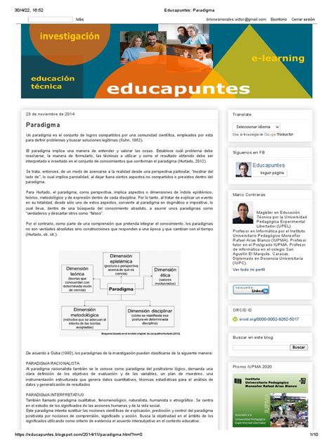 Educapuntes Paradigma Pdf Paradigma Conocimiento