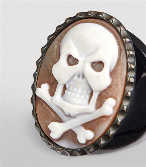 Mens Amedeo Black Onyx Skull Sardonyx Cameo Ring Harrods Countrycode