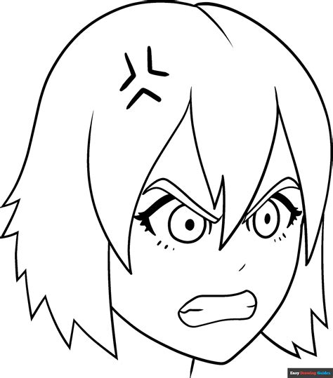 How To Draw An Angry Anime Girl Easy Step By Step Tutorial