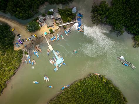 Aerial View Of The Small Port Of The Island Travel Port Stock Image
