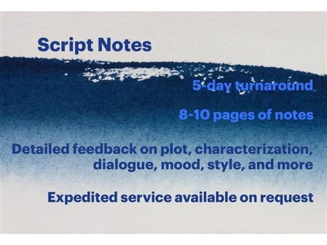 Script Notes For Your Feature Screenplay Upwork