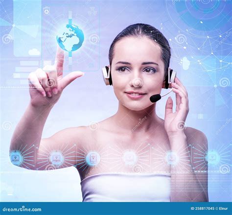 Young Woman In Business Computing Concept Stock Image Image Of
