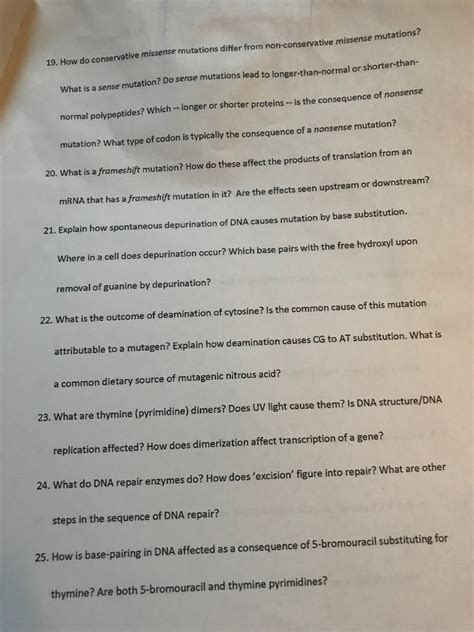 Solved 19 How Do Conservative Missense Mutations Differ
