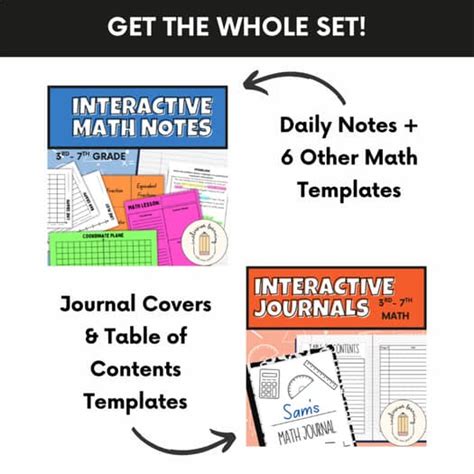 Freebie Daily Math Notes Template Interactive Math Journal Template Grades 3 5
