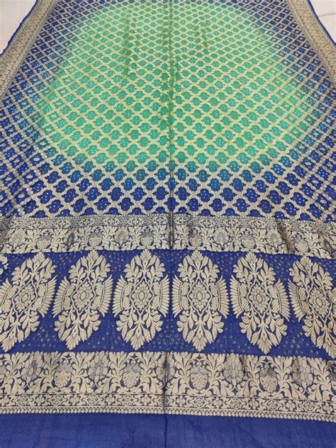 Banarasi Bandhani Pure Georgette Neemzari Gharchola Dupatta At Rs 8499