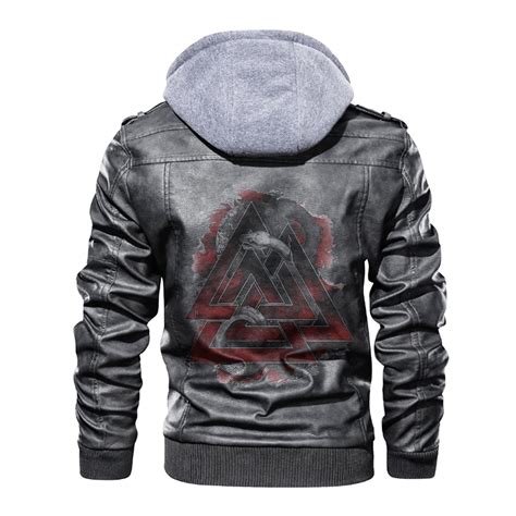 Viking Valknut And Jormungandr Leather Jacket To The Closet