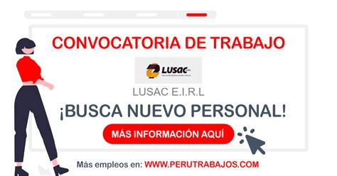 Trabajos Empleos Prácticas En Lusac E I R L Convocatorias 2025