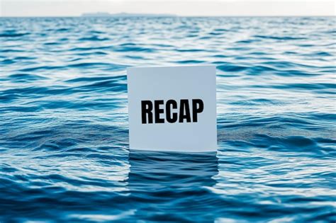 Recap Word Written On A White Card On Sea Conceptual Recap Word Symbol
